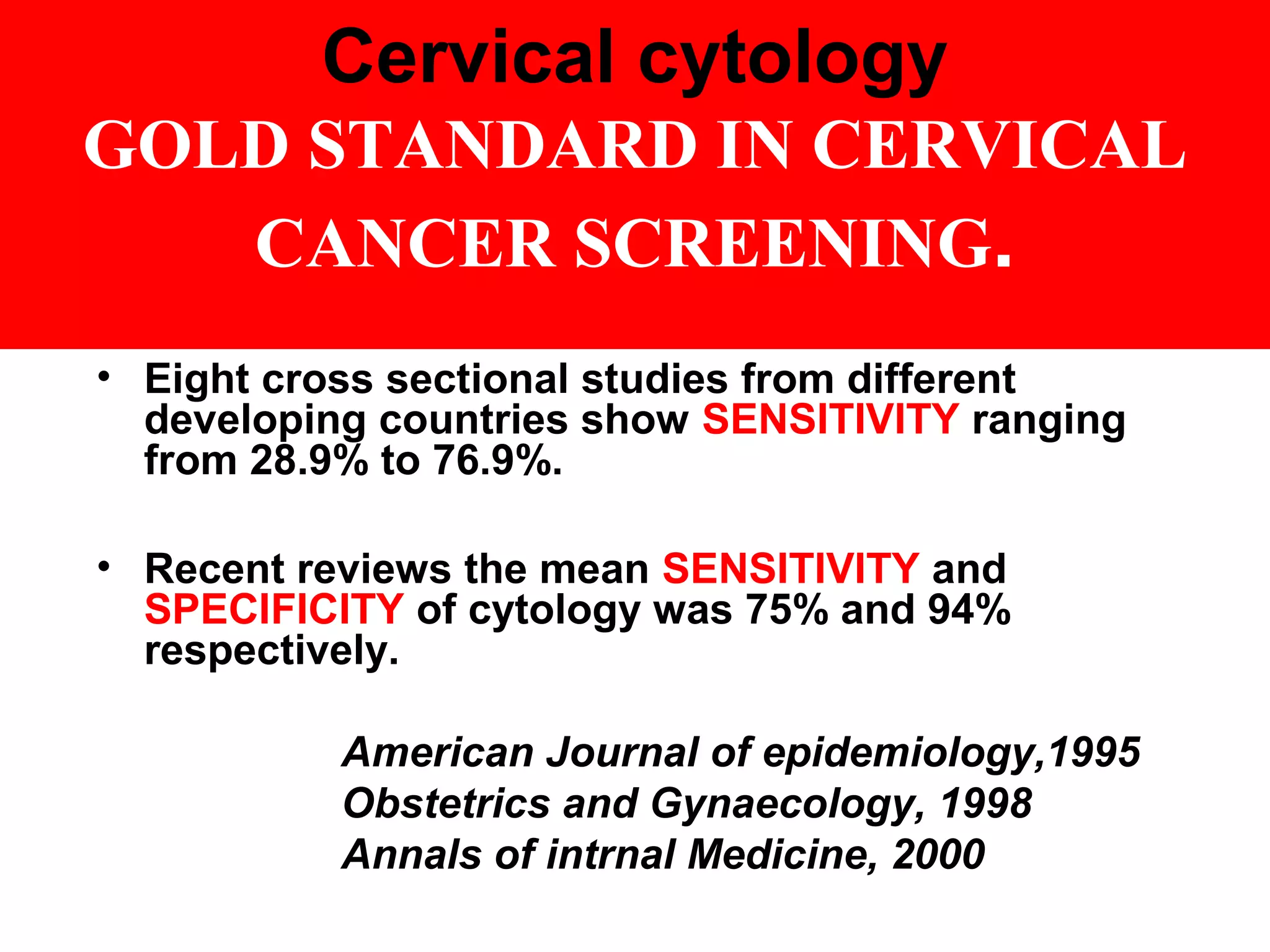 Cervical cancer screening guidelines 2013 on 7th sept | PPT