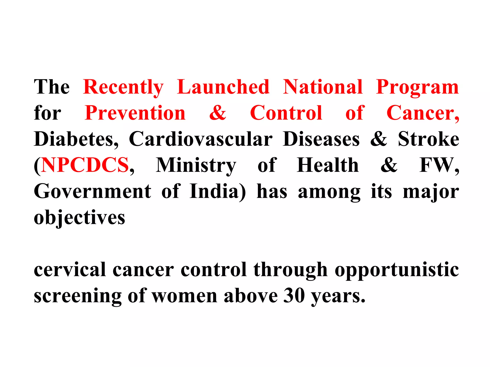 Cervical cancer screening guidelines 2013 on 7th sept | PPT