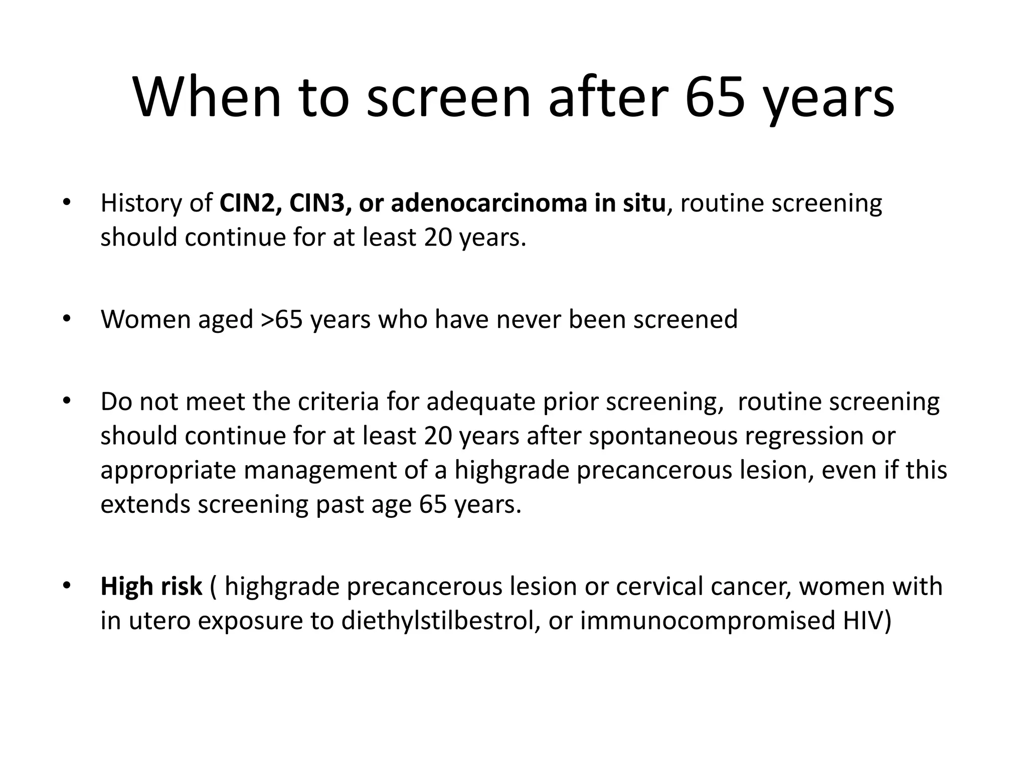 Cervical cancer screeningppt | PPTX