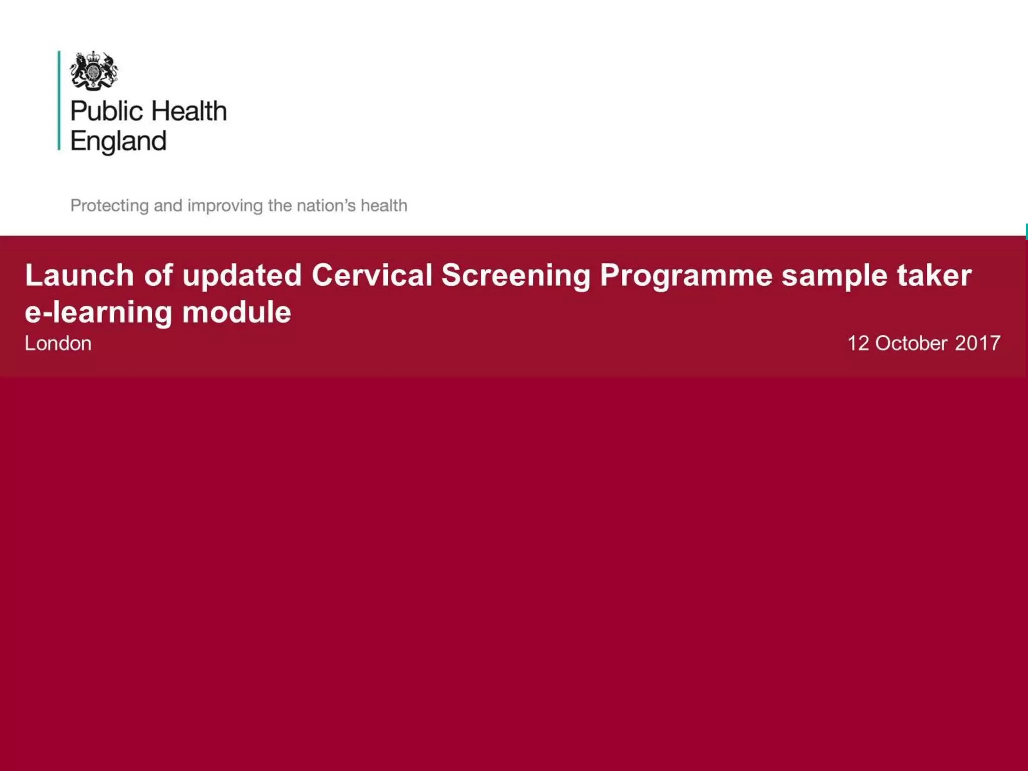 Launch of updated Cervical Screening Programme sample taker e-learning ...