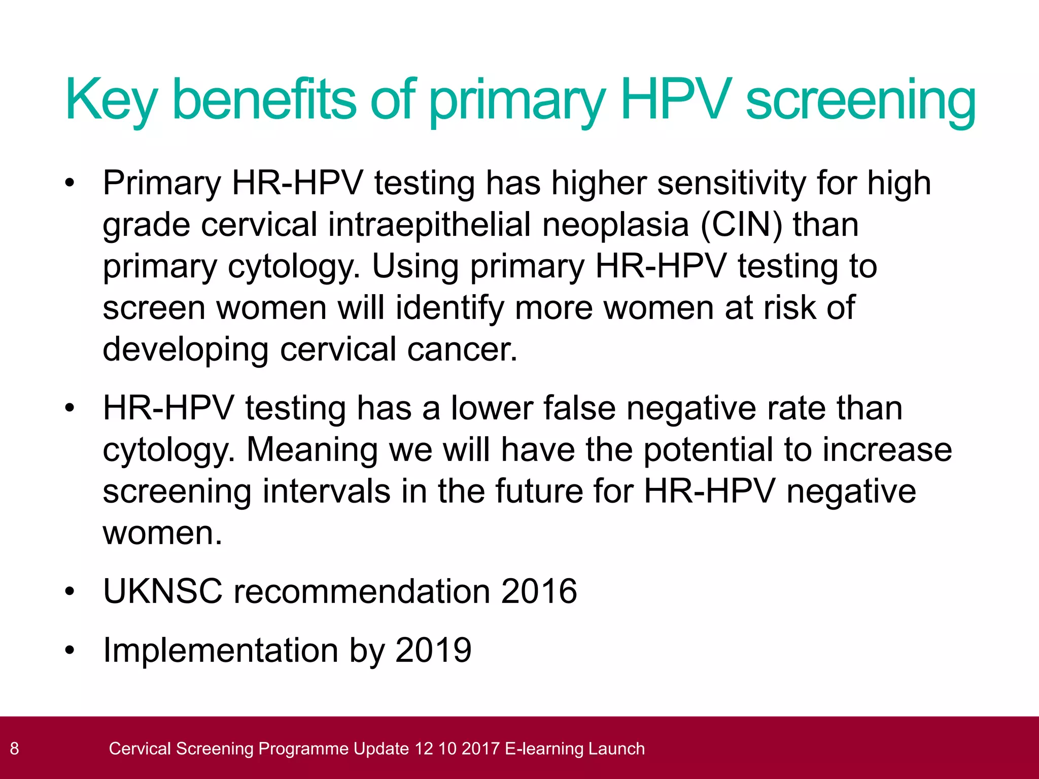 Launch of updated Cervical Screening Programme sample taker e-learning ...