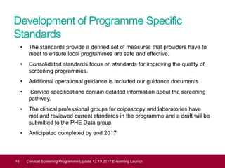 Launch of updated Cervical Screening Programme sample taker e-learning ...