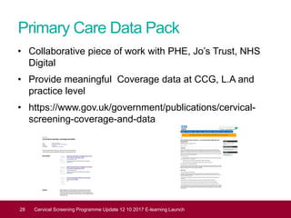 Launch of updated Cervical Screening Programme sample taker e-learning ...