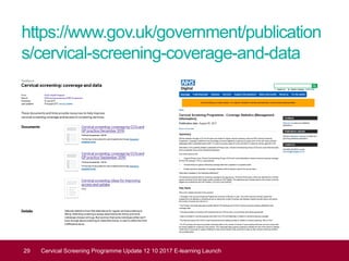 Launch of updated Cervical Screening Programme sample taker e-learning ...