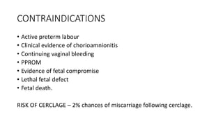 Cervical cerclage Procedure | PPTX