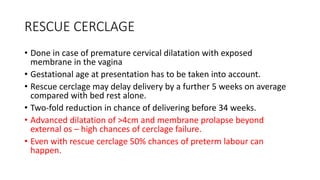 Cervical cerclage Procedure | PPTX