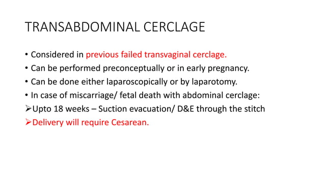 Cervical cerclage Procedure | PPTX | Pregnancy | Reproductive Health