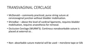 Cervical cerclage Procedure | PPTX