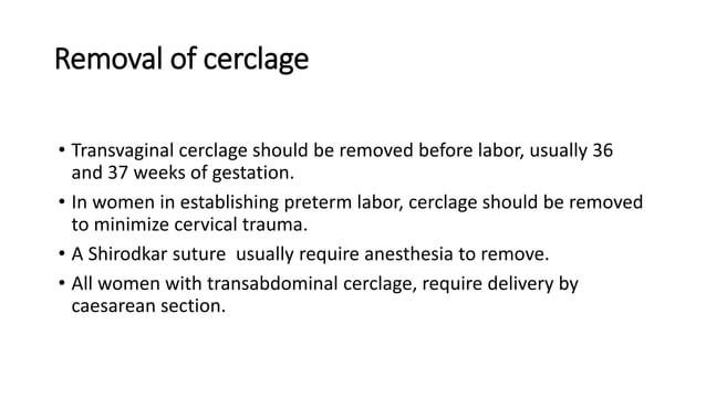 cervical cerclage.pptx | Pregnancy | Reproductive Health