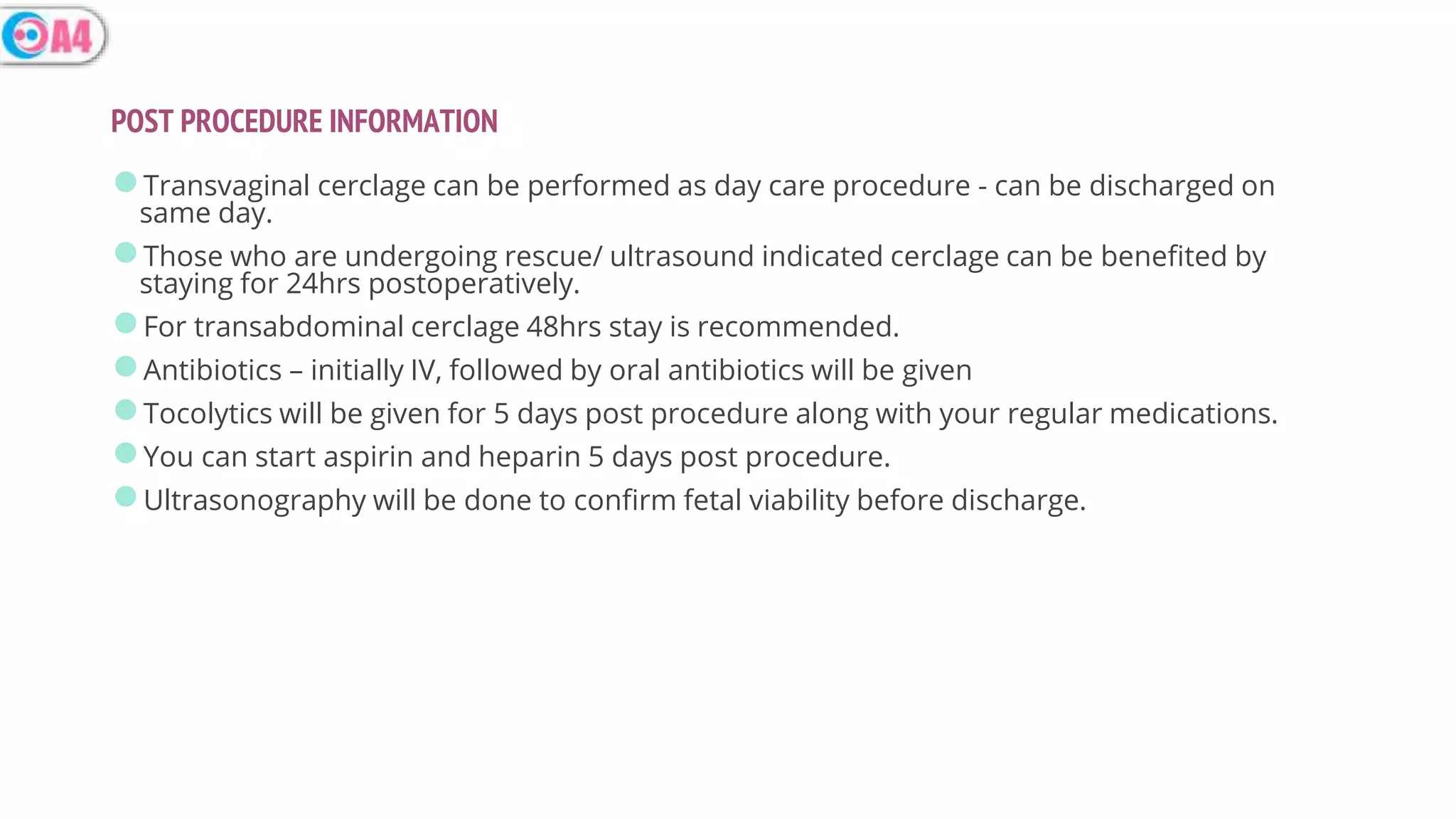 Cervical cerclage procedure | PPTX