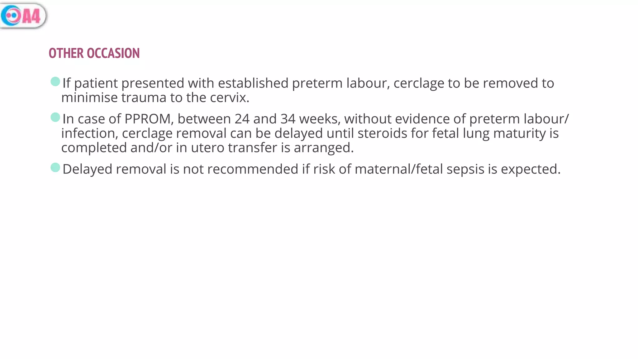Cervical cerclage procedure | PPTX