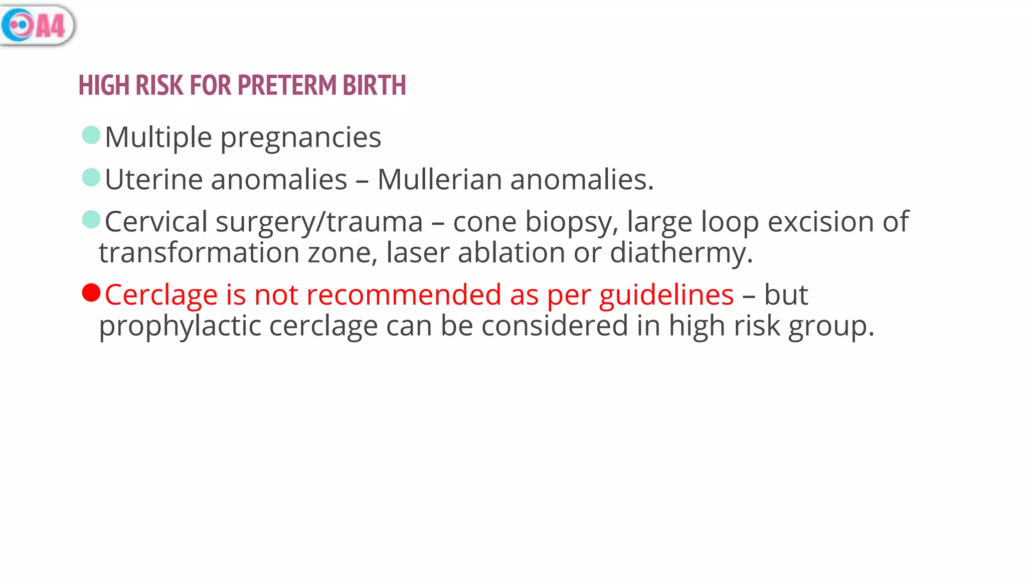 Cervical cerclage procedure | PPTX