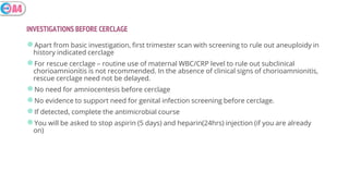 Cervical cerclage procedure | PPTX