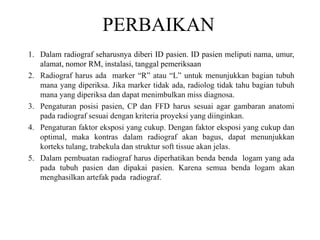 ppt kritisi dan evaluasi radiograf Cervical dan thoracal | PPTX