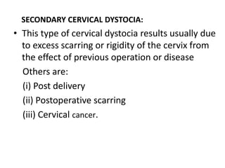 Cervical dystocia | PPTX