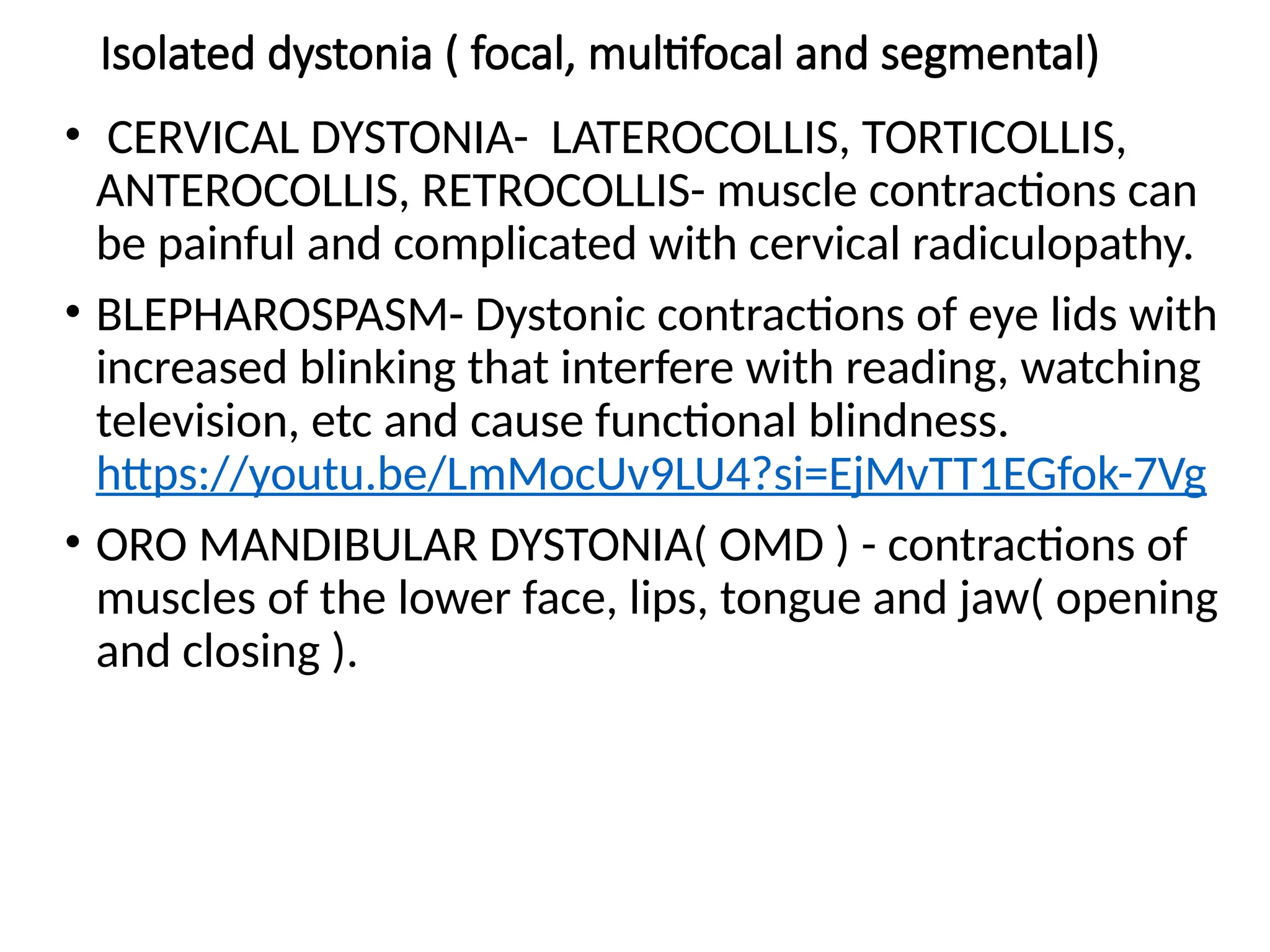 cervical Dystonia and types of dystonia.pptx