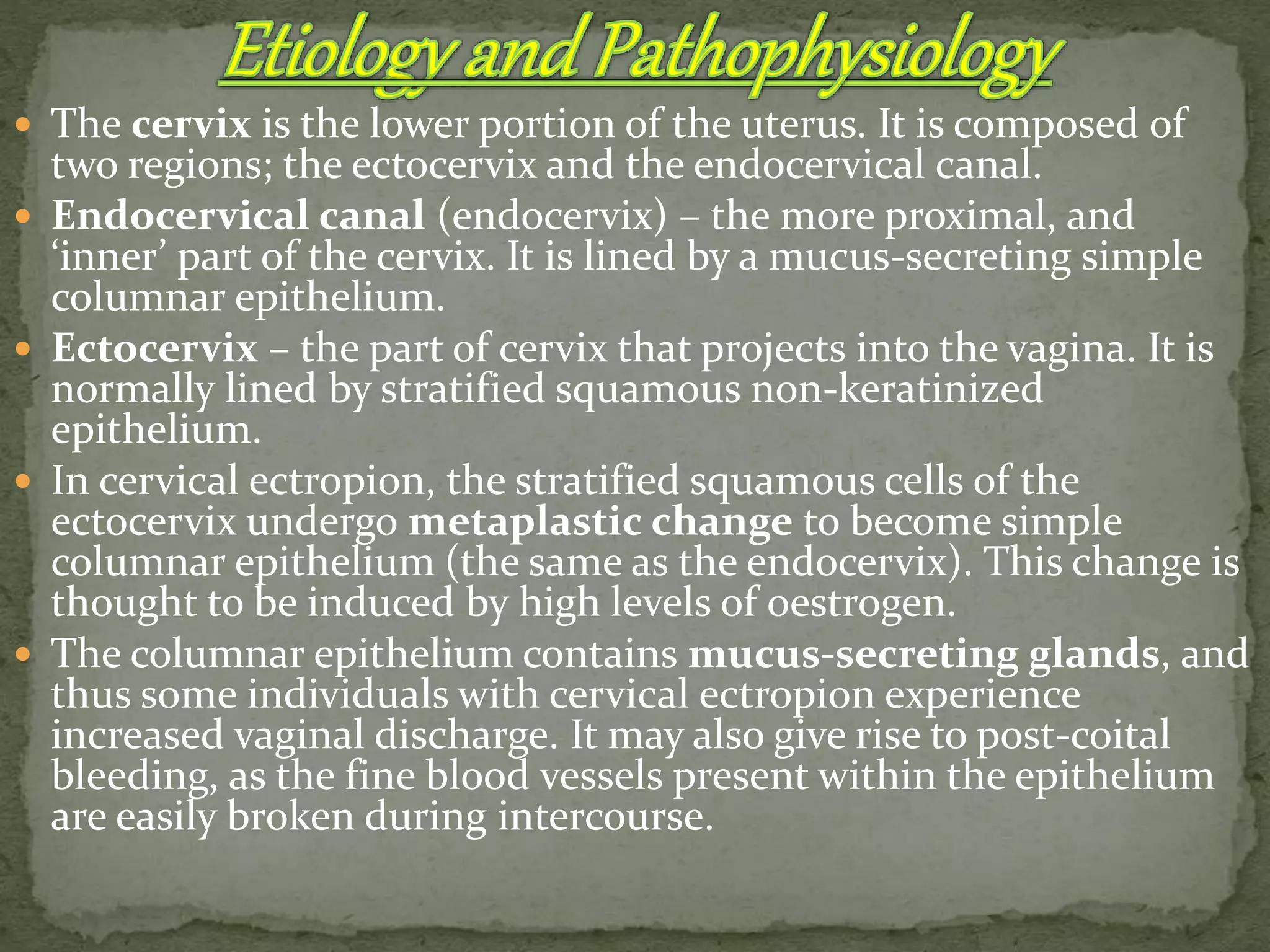 Cervical erison | PPTX
