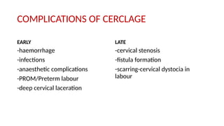 CERVICAL INCOMPETENCE: Evaluation and management | PPTX