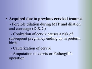 Cervical incompetence | PPTX