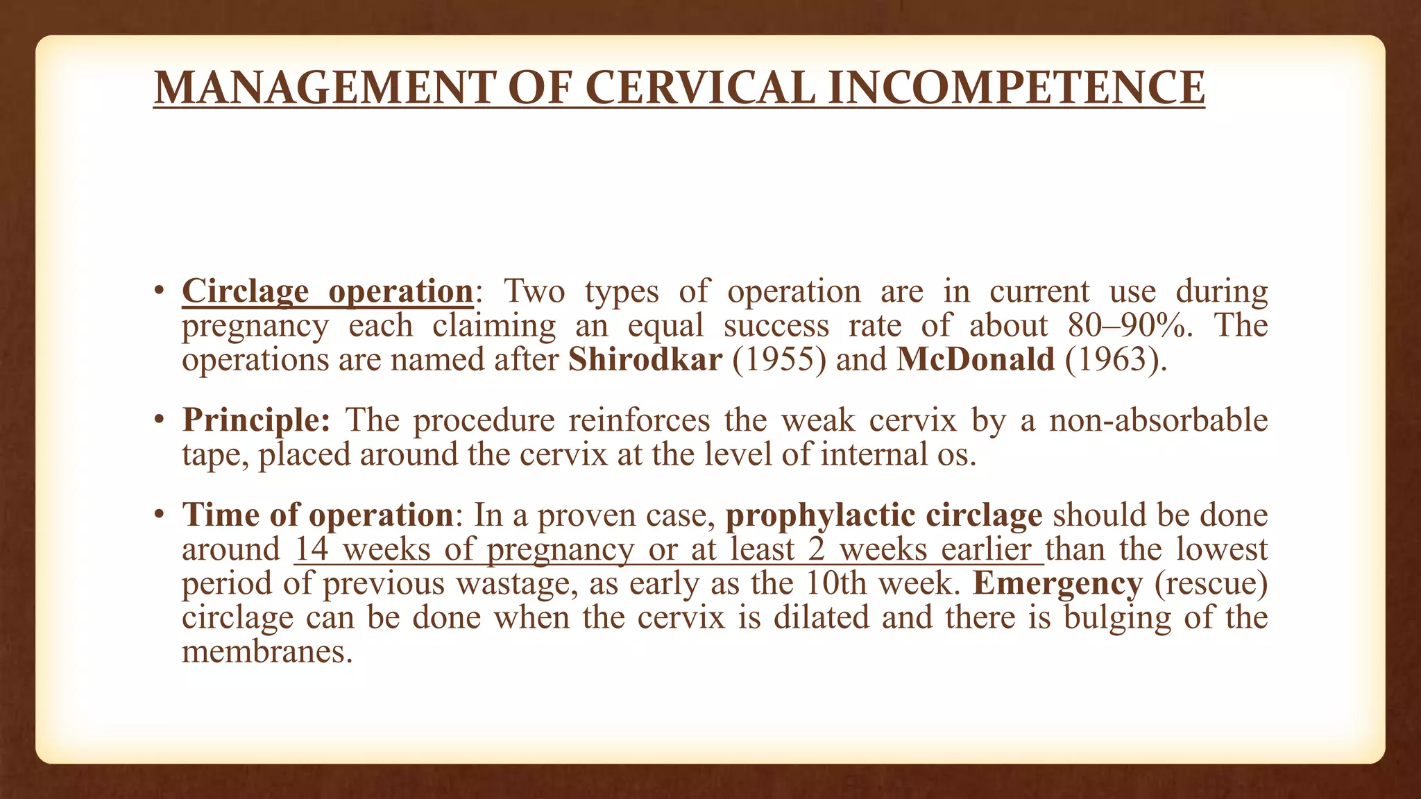 Cervical incompetence | PPTX