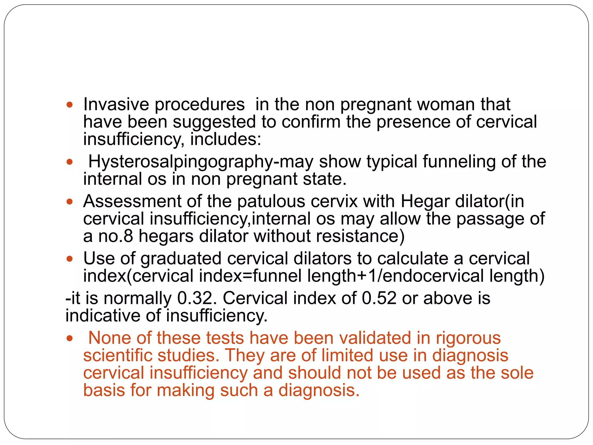 Cervical insufficiency | PPTX