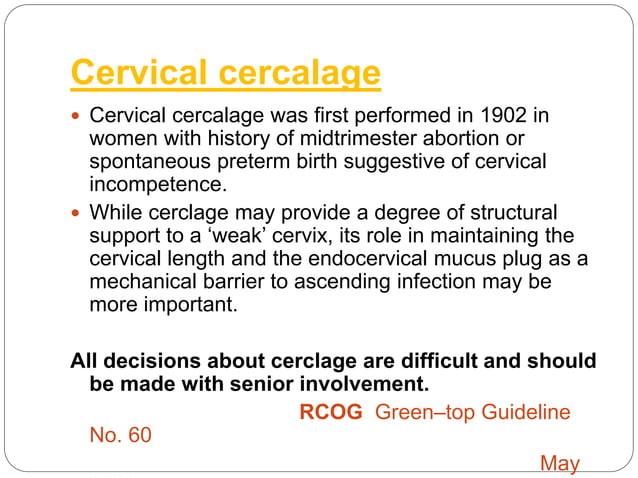 Cervical insufficiency | PPTX