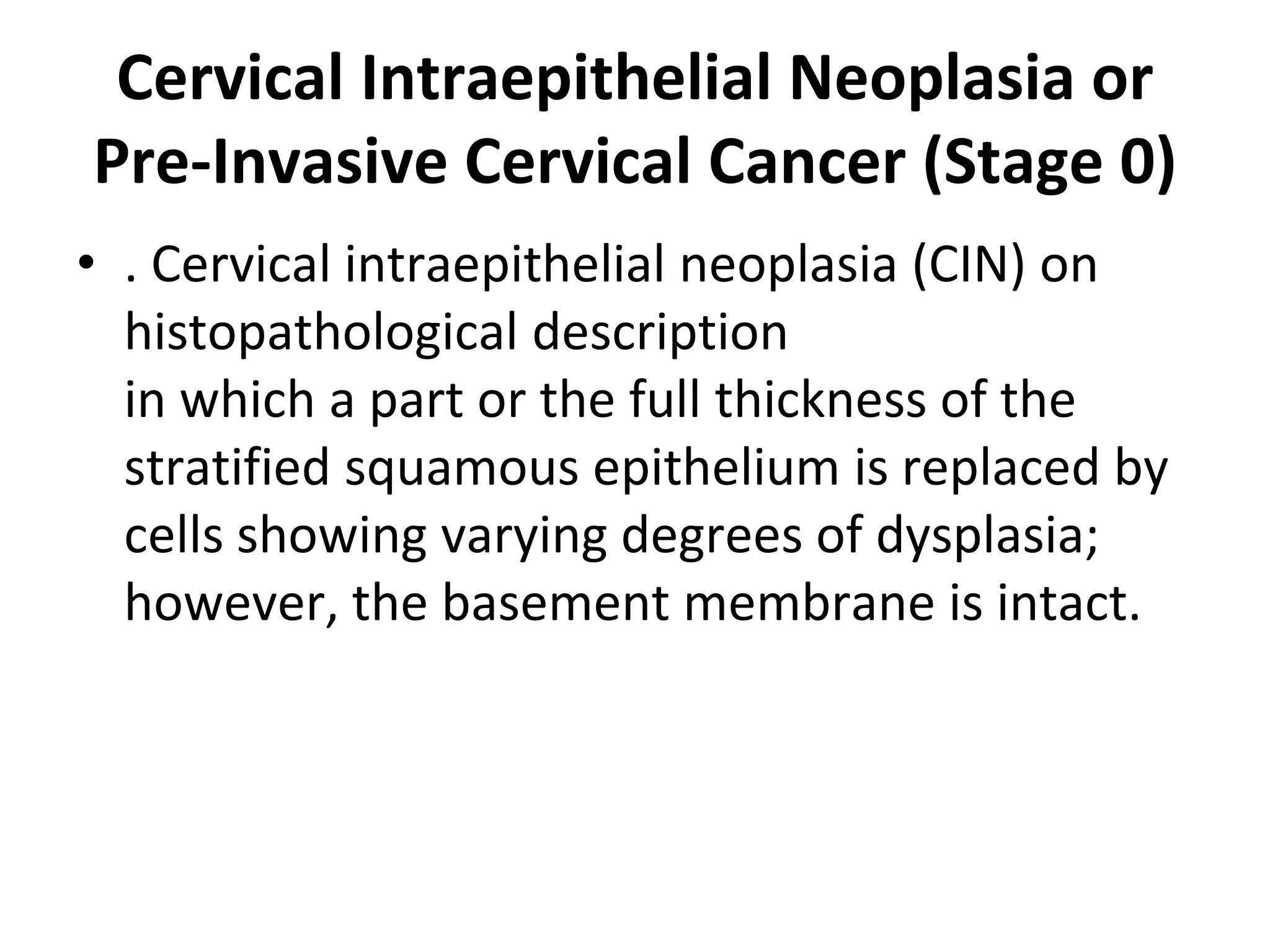 Cervical intraepithelial neoplasia, carcinoma of cervix | PPTX