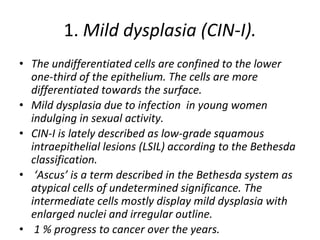 Cervical intraepithelial neoplasia, carcinoma of cervix | PPTX