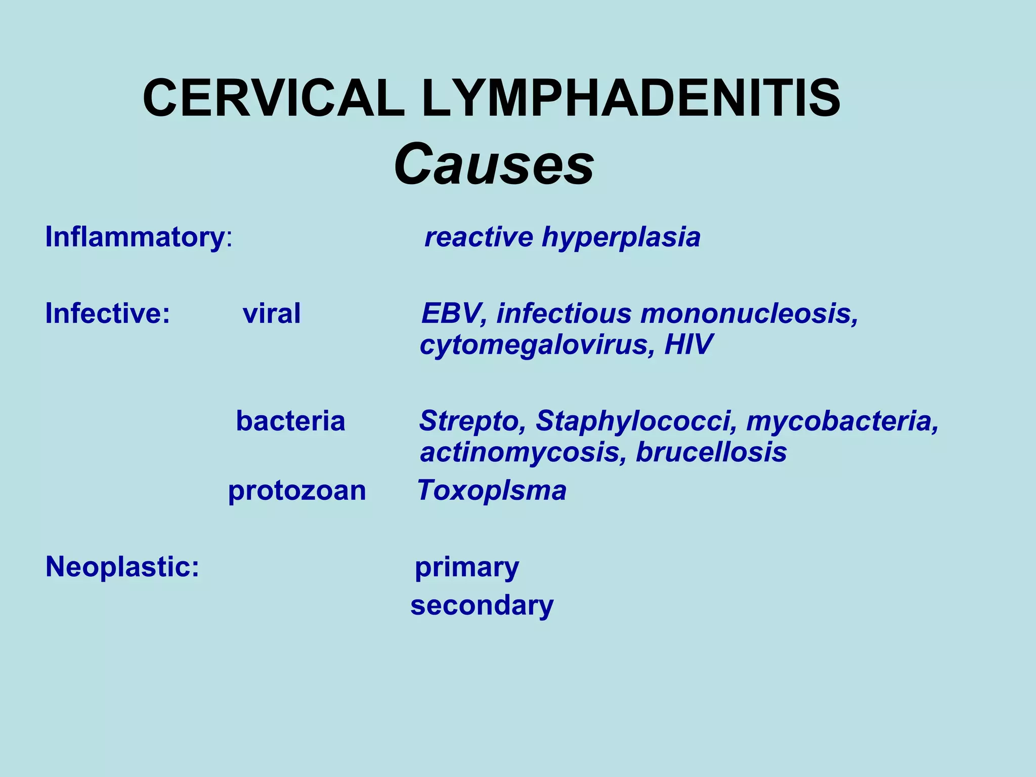 Cervical lymphadenitis | PPT