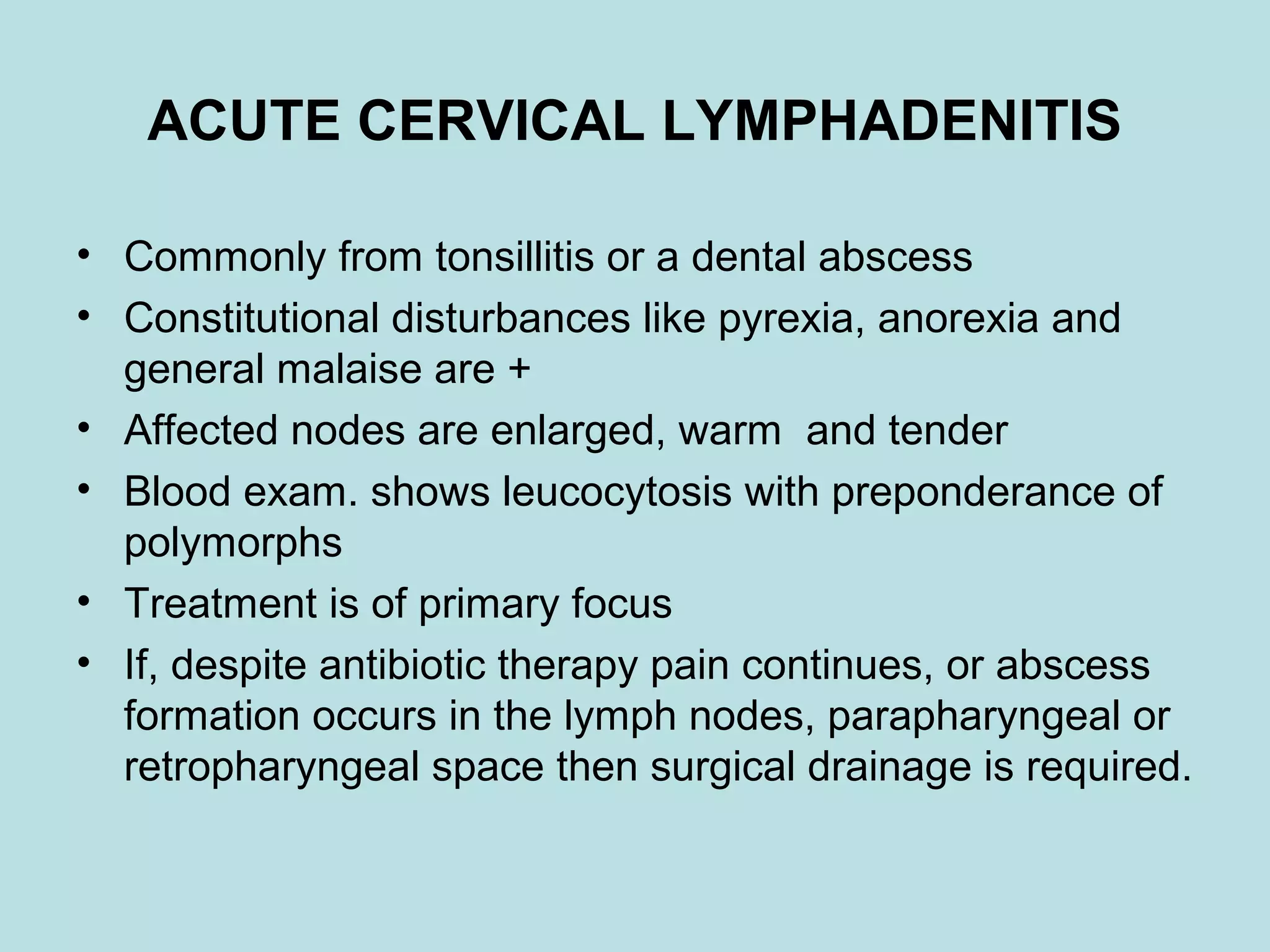 Cervical lymphadenitis | PPT