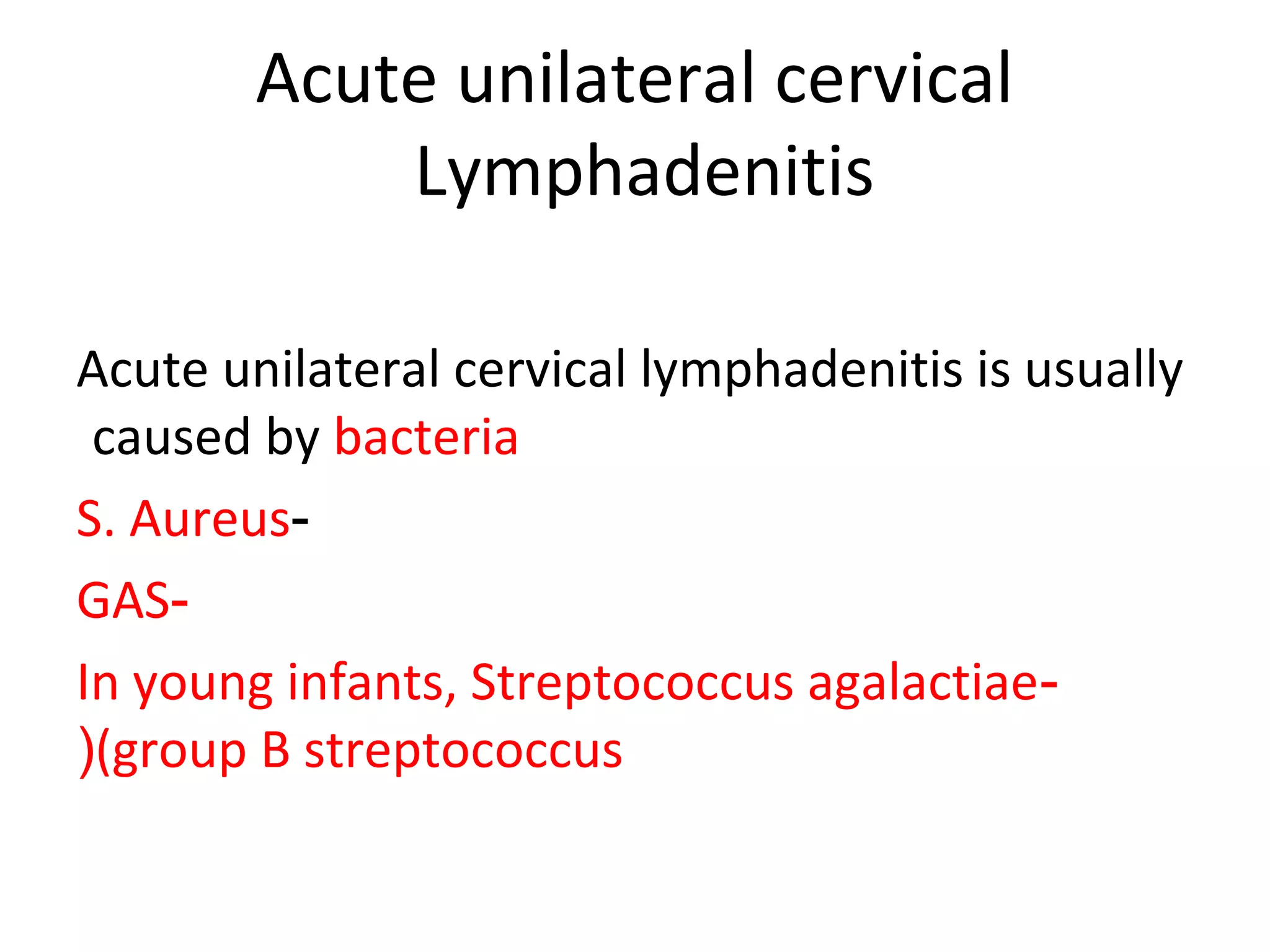 Cervical lymphadenitis in the pediatric age group | PPT