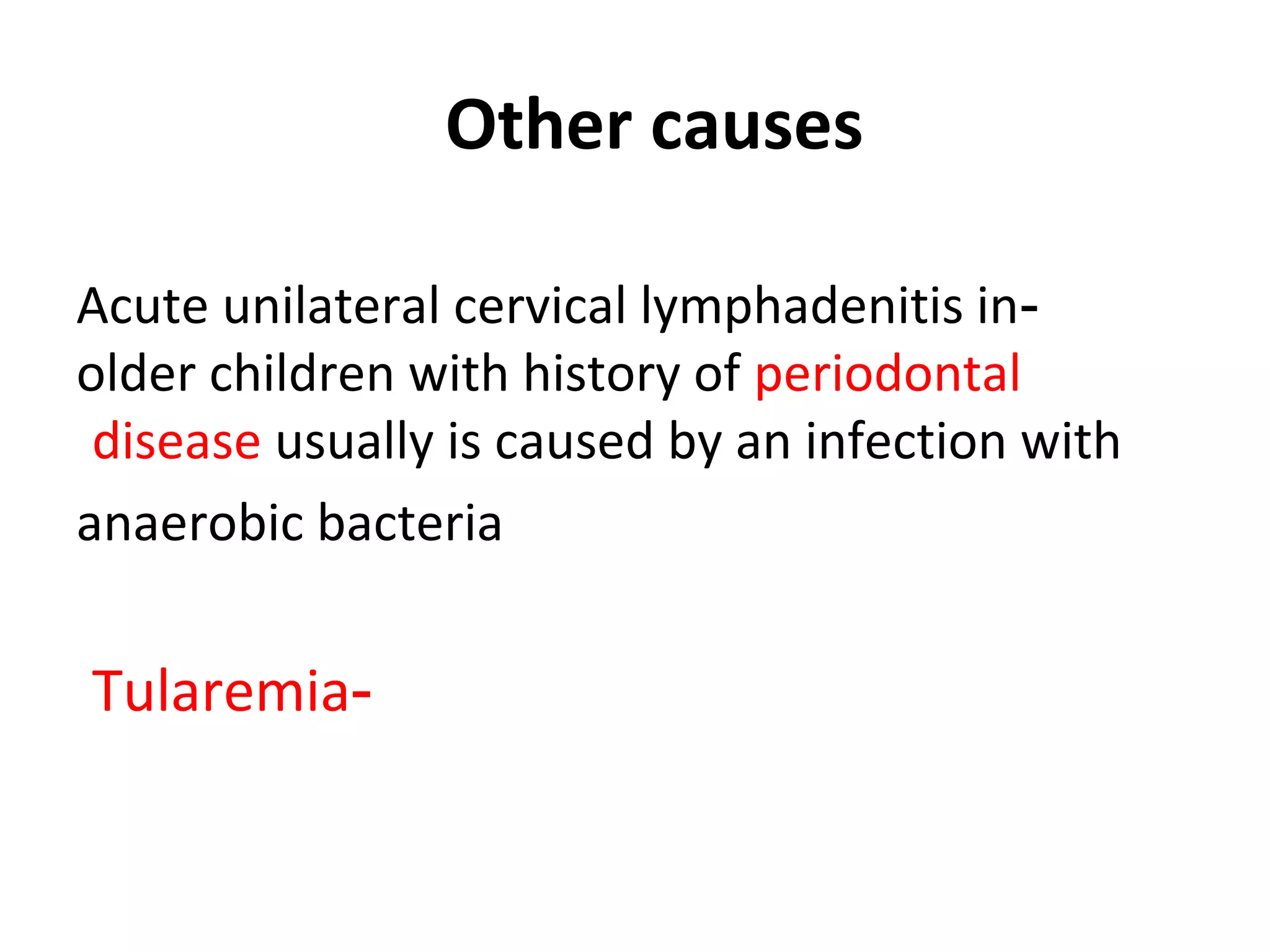 Cervical lymphadenitis in the pediatric age group | PPT