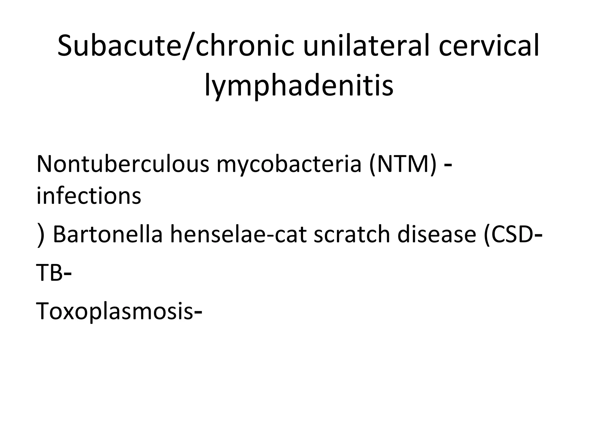 Cervical lymphadenitis in the pediatric age group | PPT