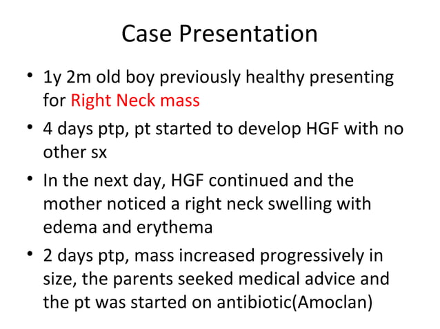 Cervical lymphadenitis in the pediatric age group | PPT | Ear, Nose and ...
