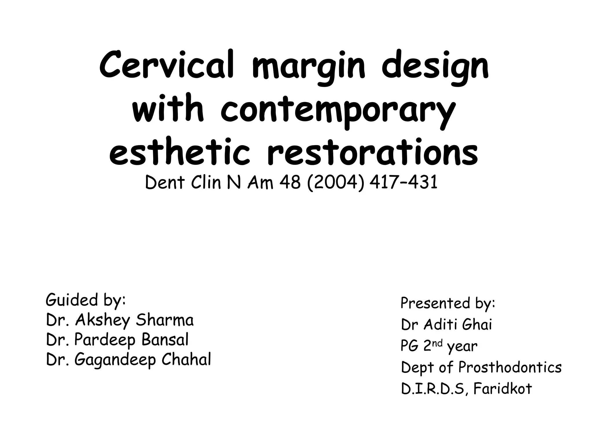 Cervical margin design | PPTX