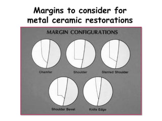 Pfm Crown Prep Dimensions