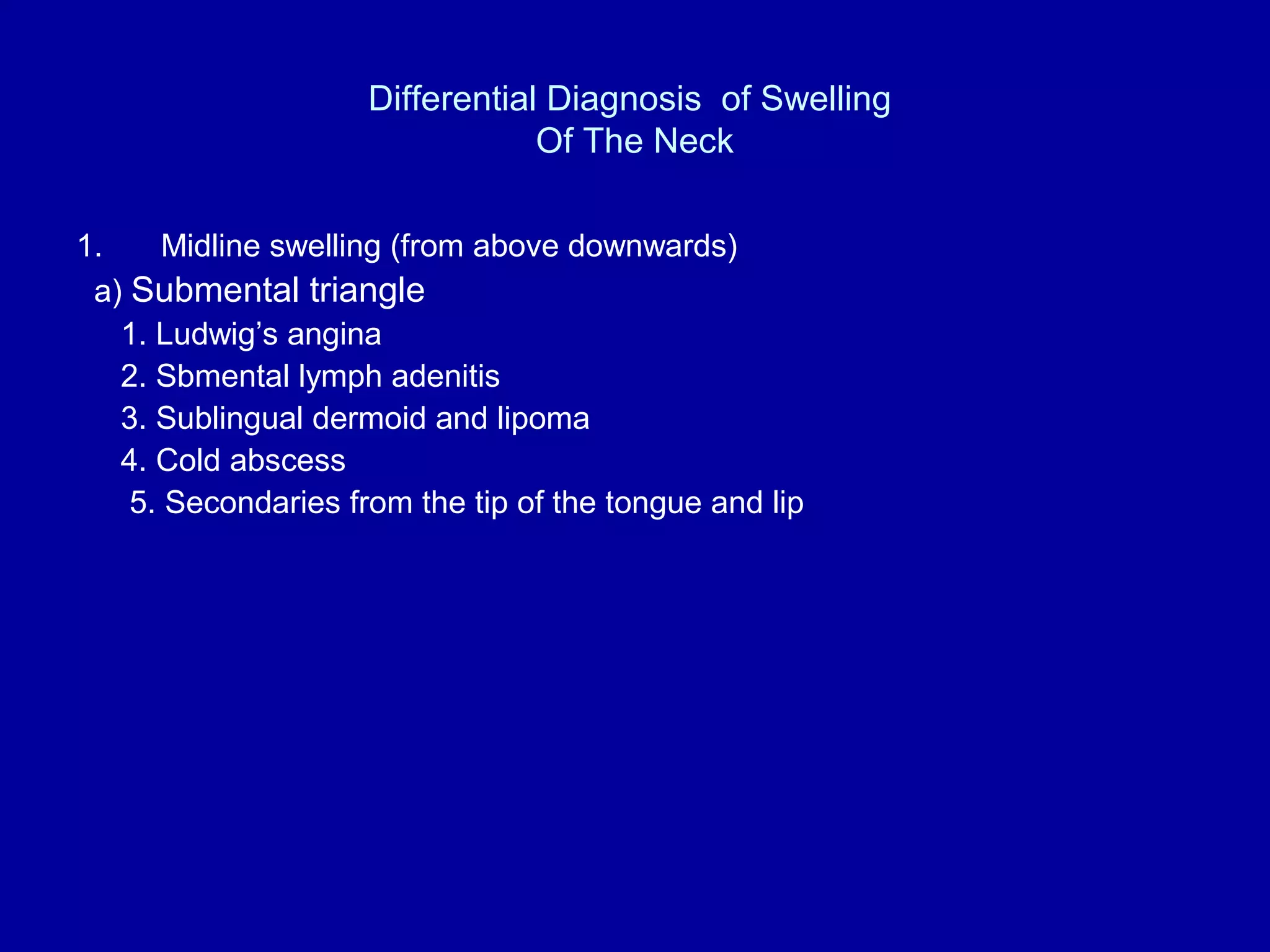 Cervical mases DDx and Radio-imaging by B.H.A.A Malik | PPT