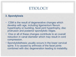 Cervical myelopathy | PPTX