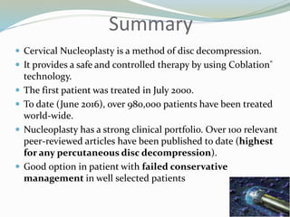 Cervical nucleoplasty | PPT