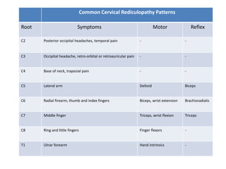 Cervical Spine Pain - Dr S L Yadav | PPTX
