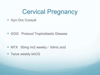 Cervical pregnancy | PPTX