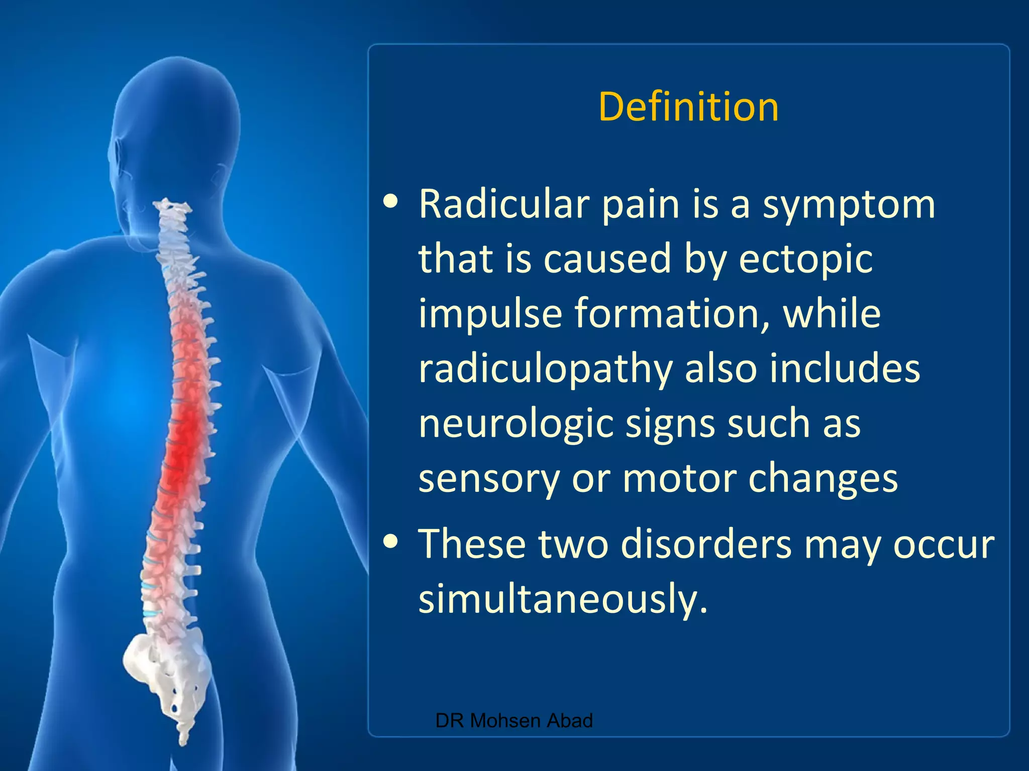 Cervical radicular pain | PPT