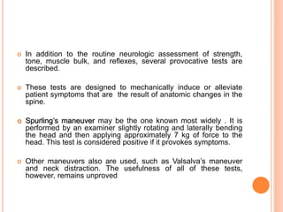 Cervical radiculopathy | PPTX