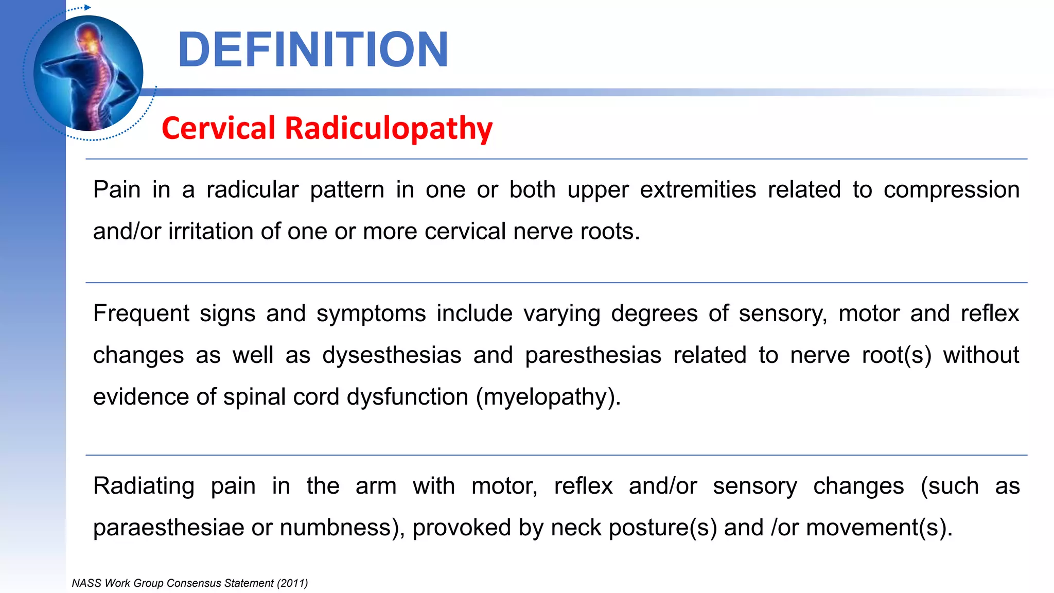 Cervical radiculopathy | PPTX