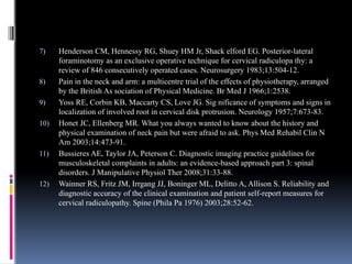 CERVICAL RADICULOPATHY: CLINICAL FEATUTRES AND DIAGNOSIS.pptx