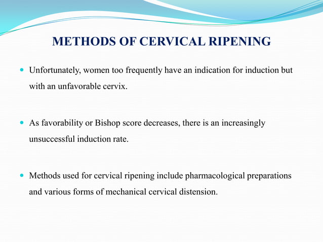 Cervical ripening and labour induction | PPTX | Pregnancy ...