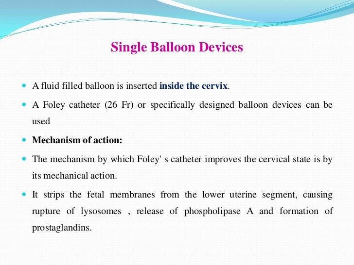 Cervical ripening and labour induction