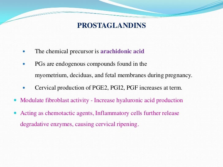 Cervical ripening and labour induction