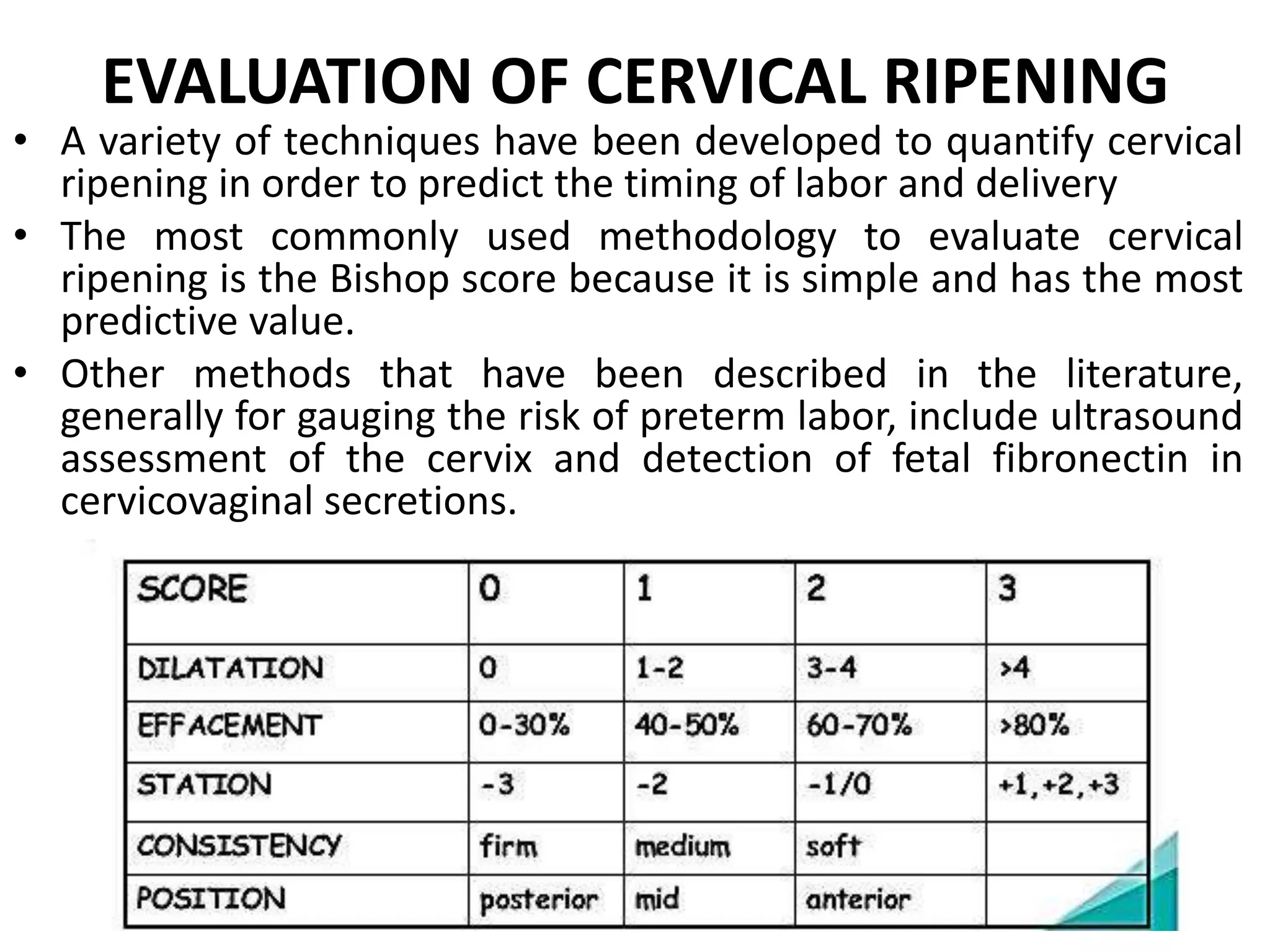 Cervical ripening and the bishop score | PPTX