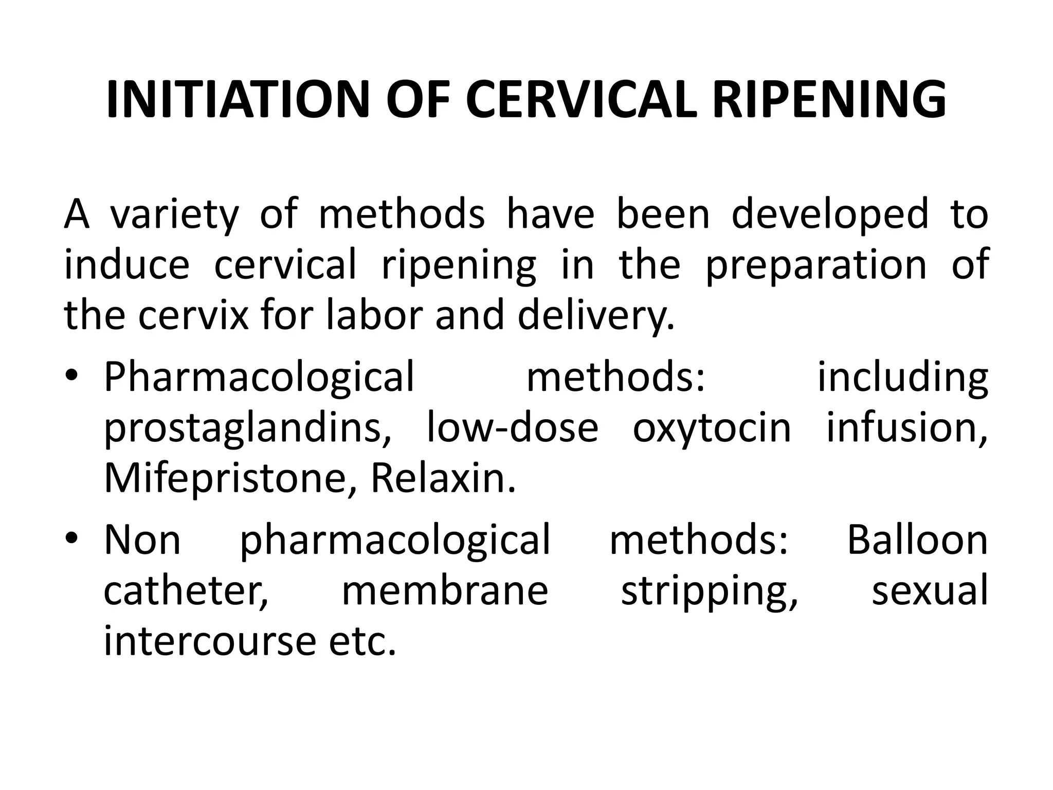 Cervical ripening and the bishop score | PPTX